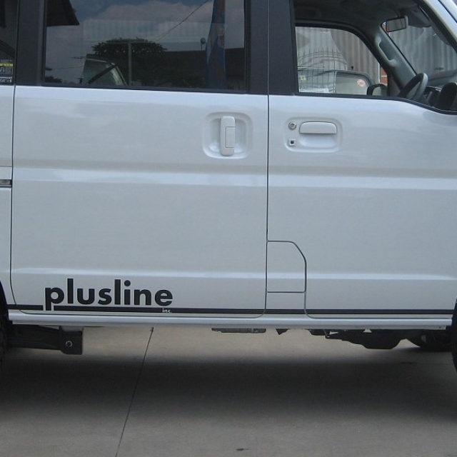 pluslineサイドステッカー（ブラックorホワイトorシルバー）
